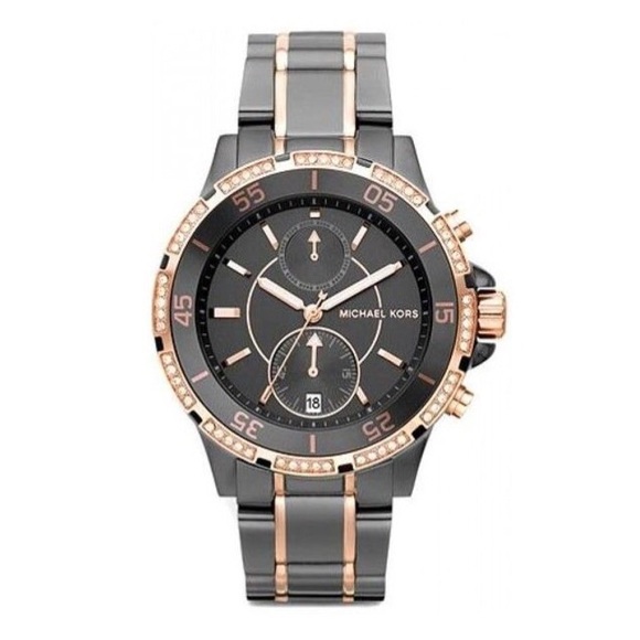 Michael Kors | Accessories | Michael Kors Gunmetal Glitz Garrett Watch ...